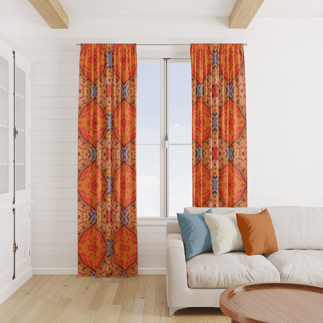 Autumn Nights Window Curtains Boho Chic - Etsy