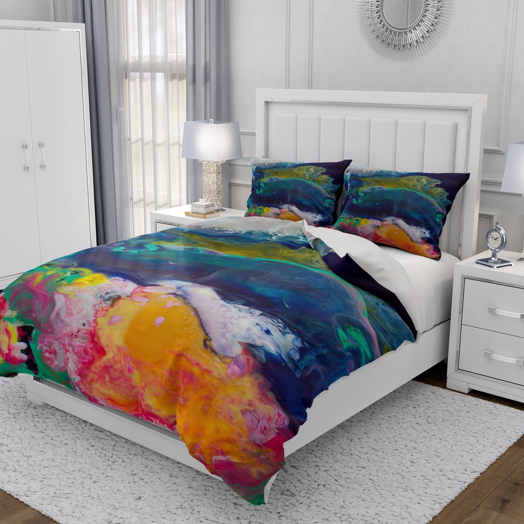Thunder Abstract Bedding Set - Etsy