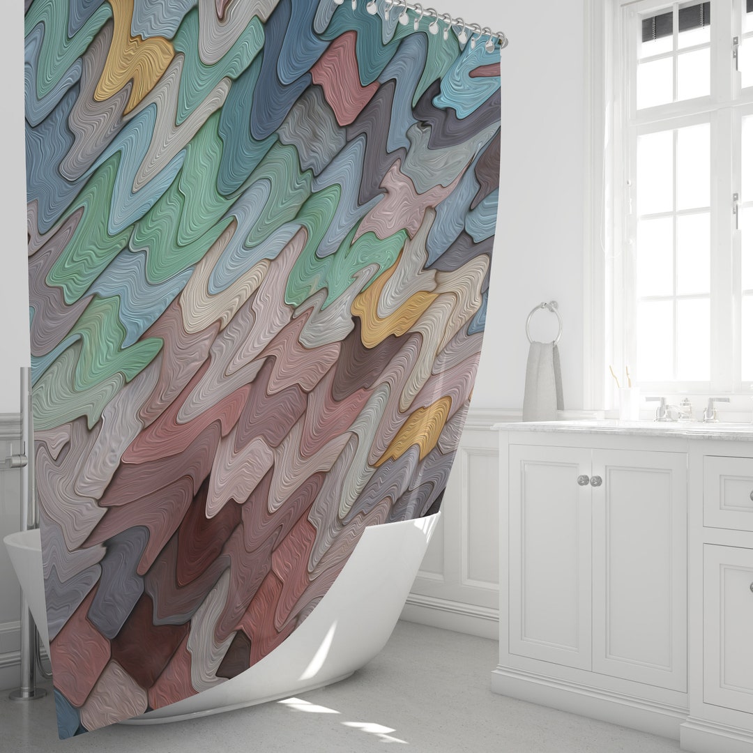 Boho Beach Sand Shower Curtain Abstract Decor - Etsy