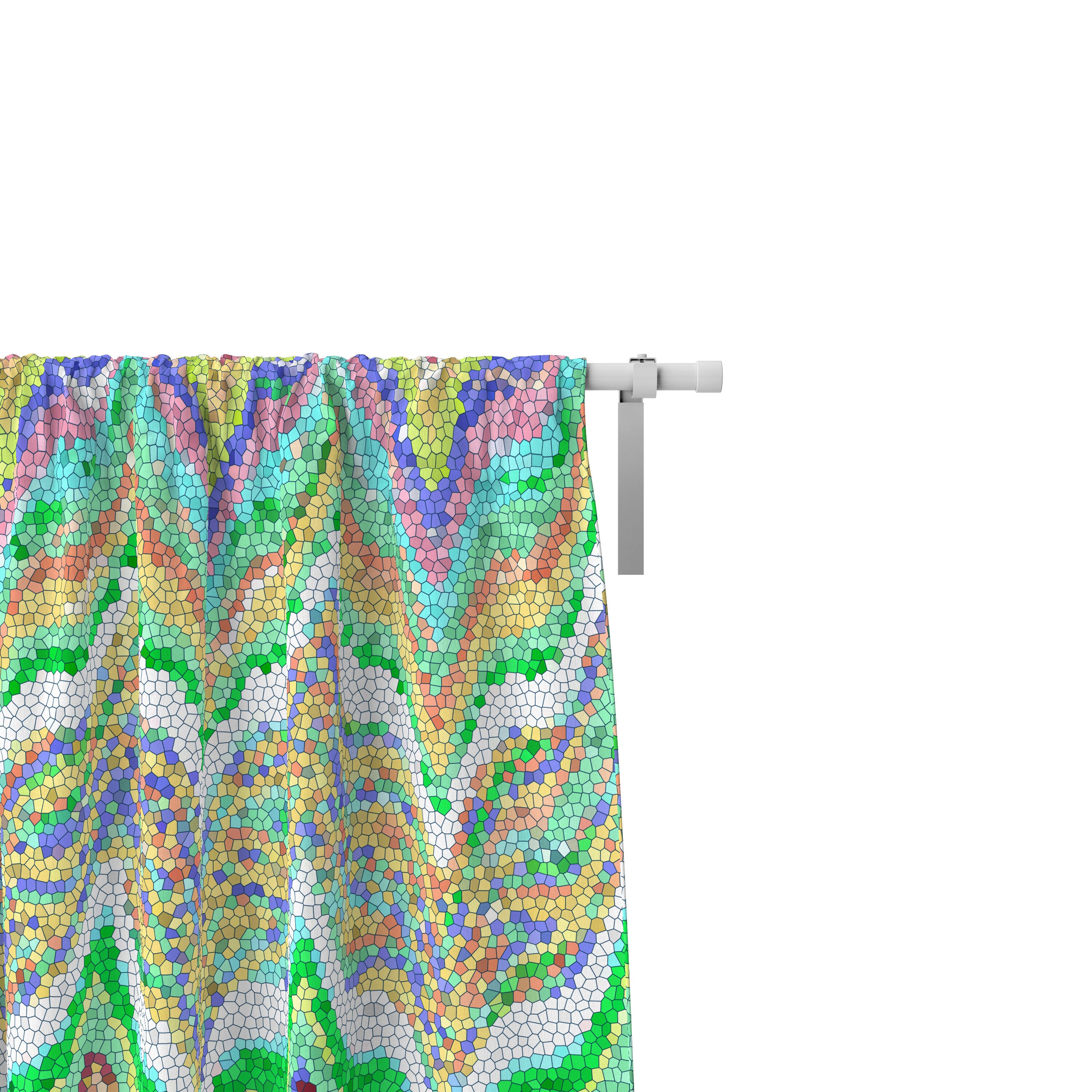 FolkNFunky Window Curtains Abstract Tiles | Etsy