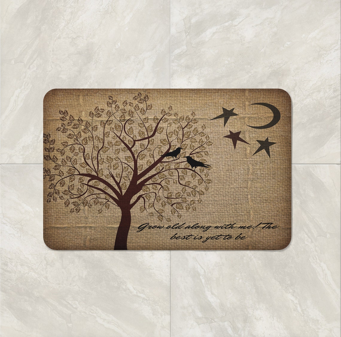 Primitive Shower Curtain, Grow Old With Me - Etsy