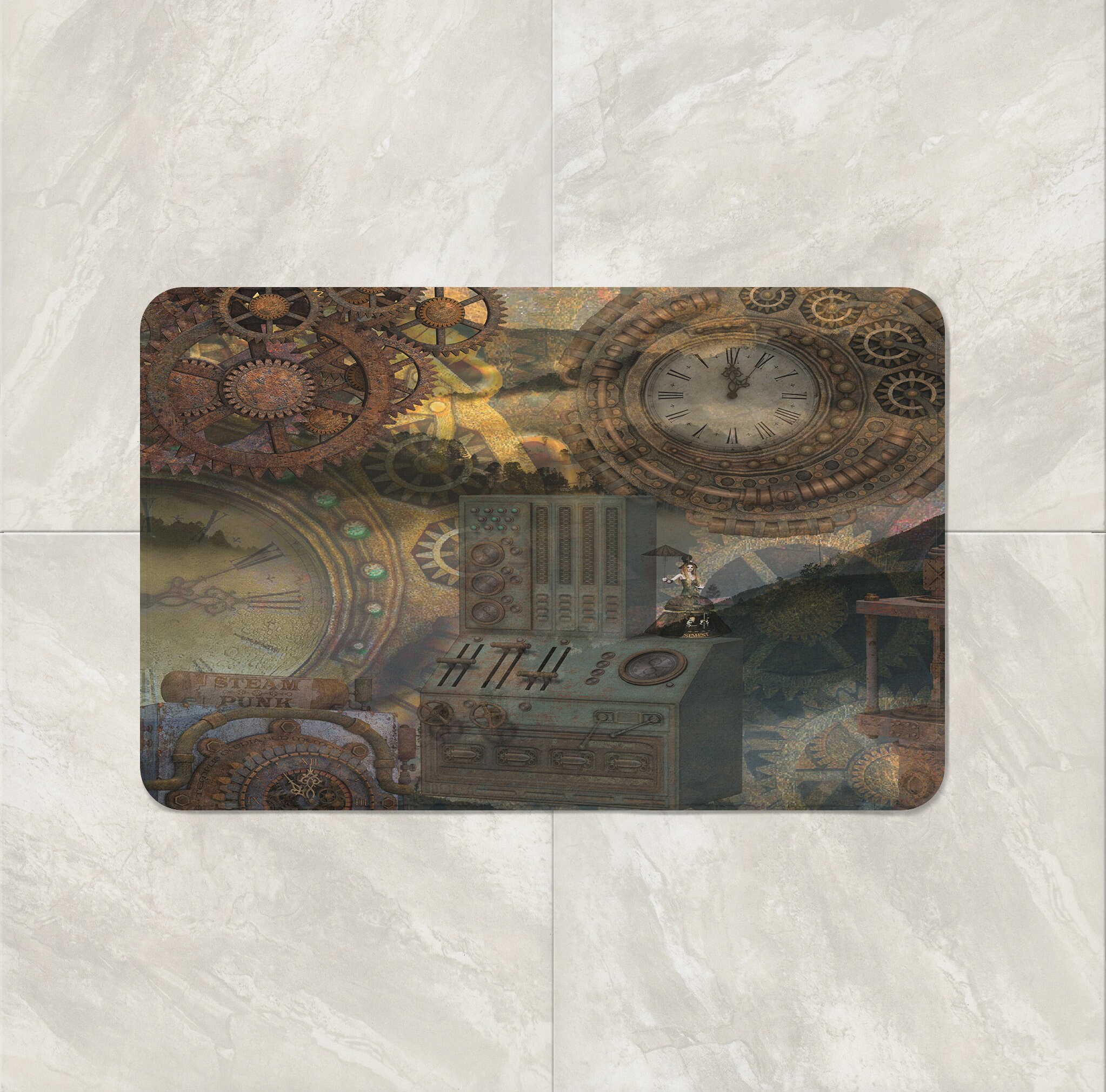 Steampunk Shower Curtain Industrial Bathroom Decor - Etsy