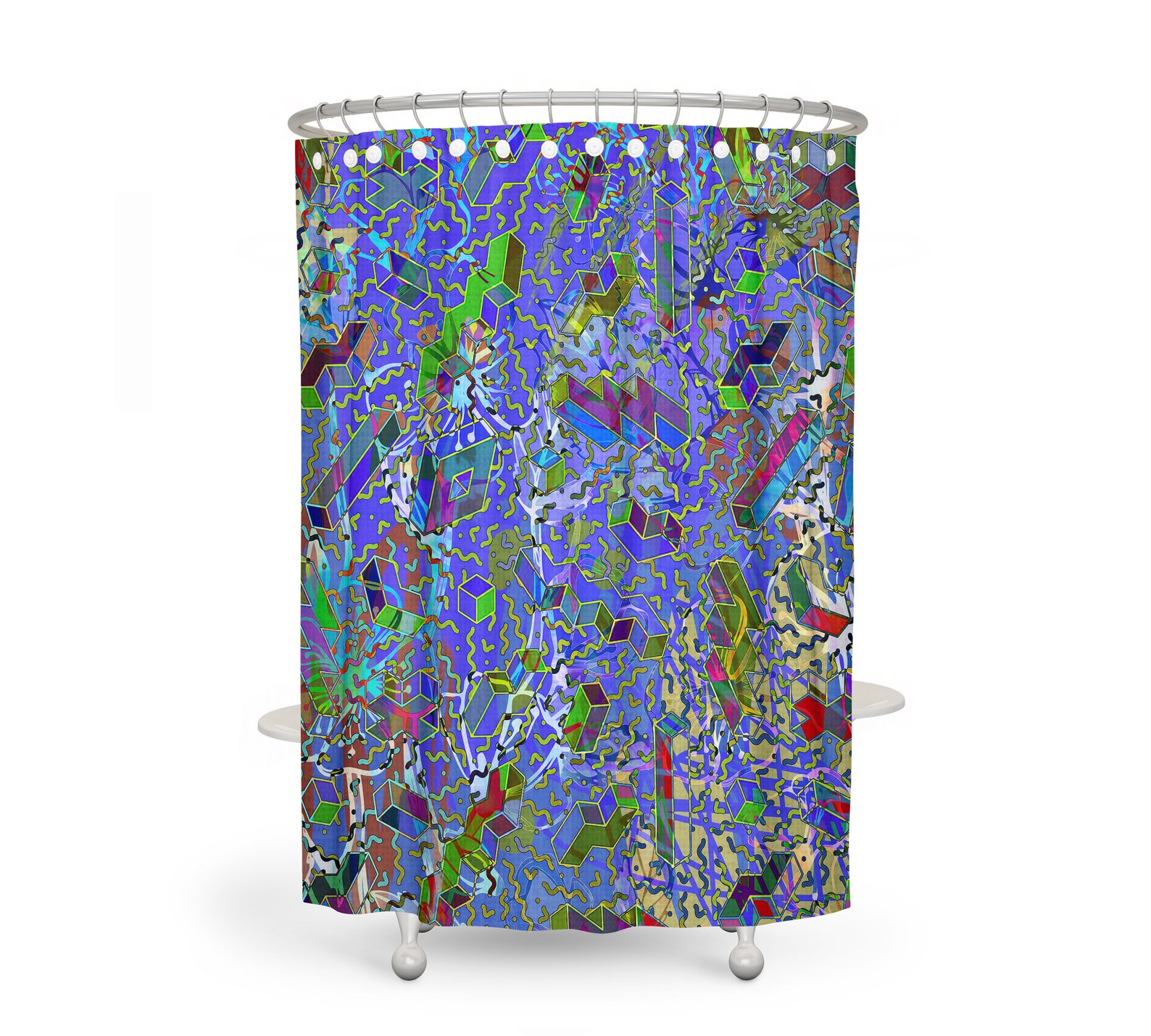 Shower Curtain Fabulous Funky Bath Mat Bath Towels Hand - Etsy