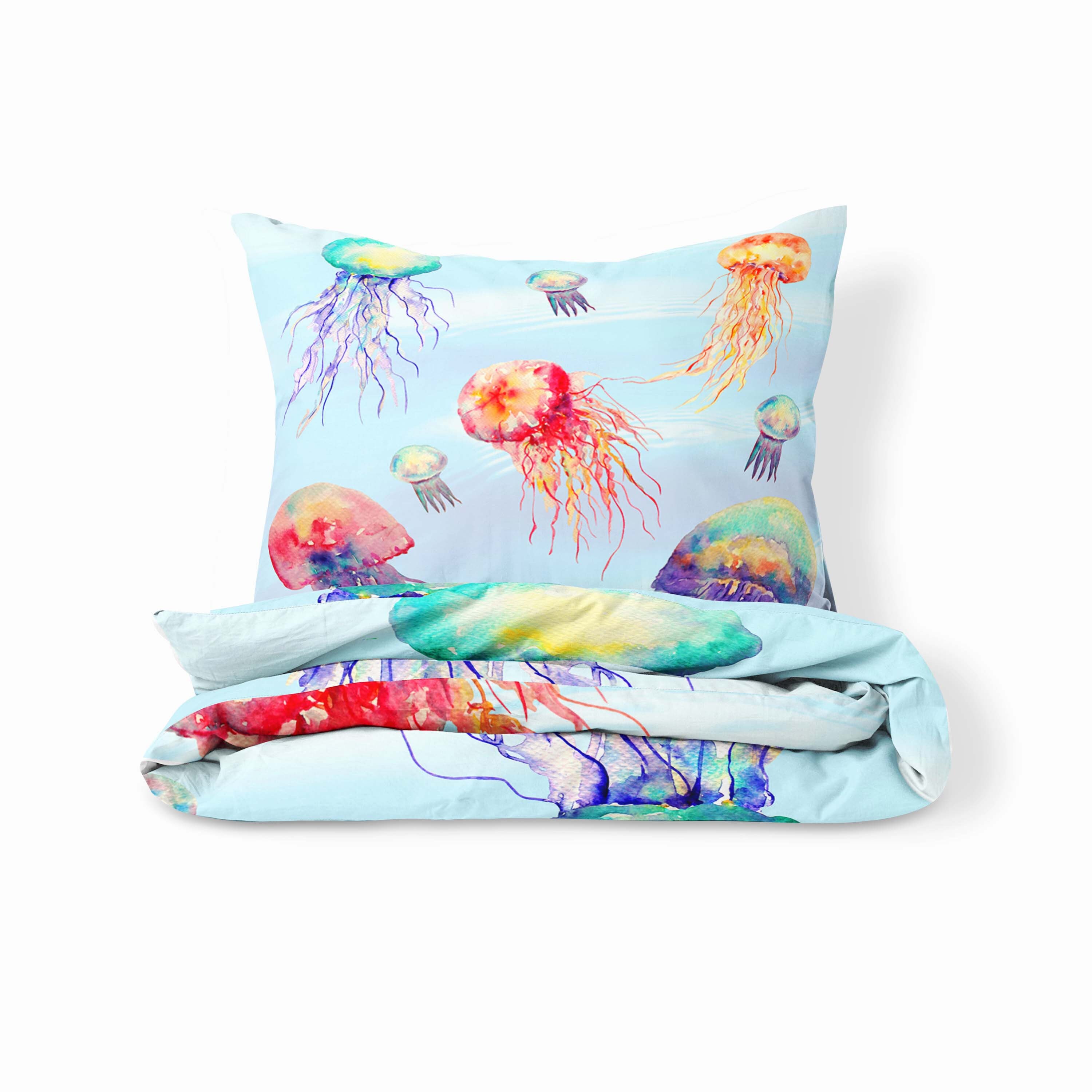 Watercolor Jelly Fish Bedding Comforter Duvet Cover Pillow | Etsy