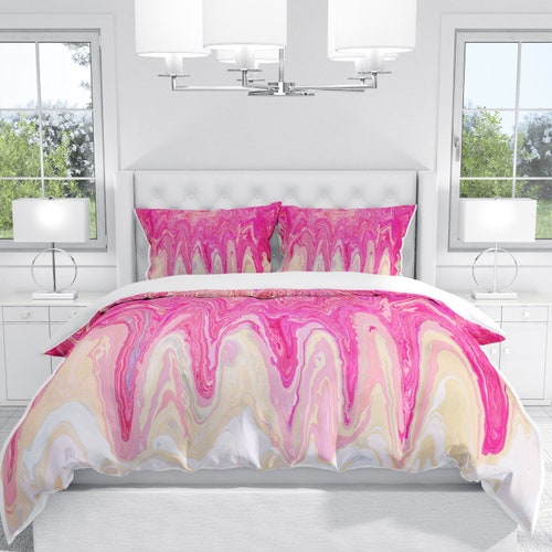 Misty Blue Peacock Comforter Duvet Cover Pillow Shams Etsy