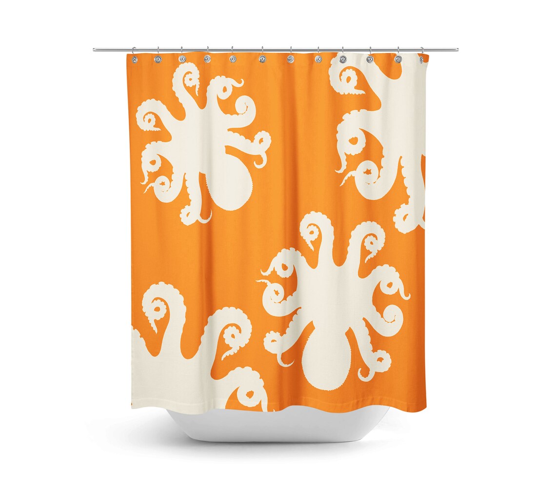 Octopus Shower Curtain bathroom Set Bath Mat Towels - Etsy