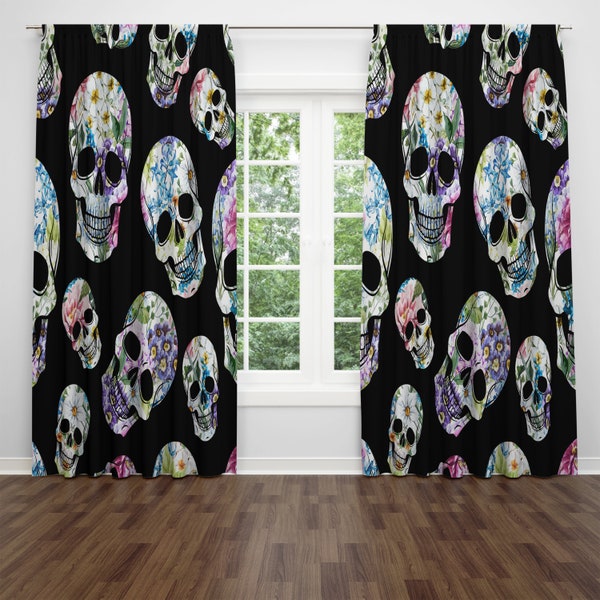 Skull Windows Curtain - Etsy