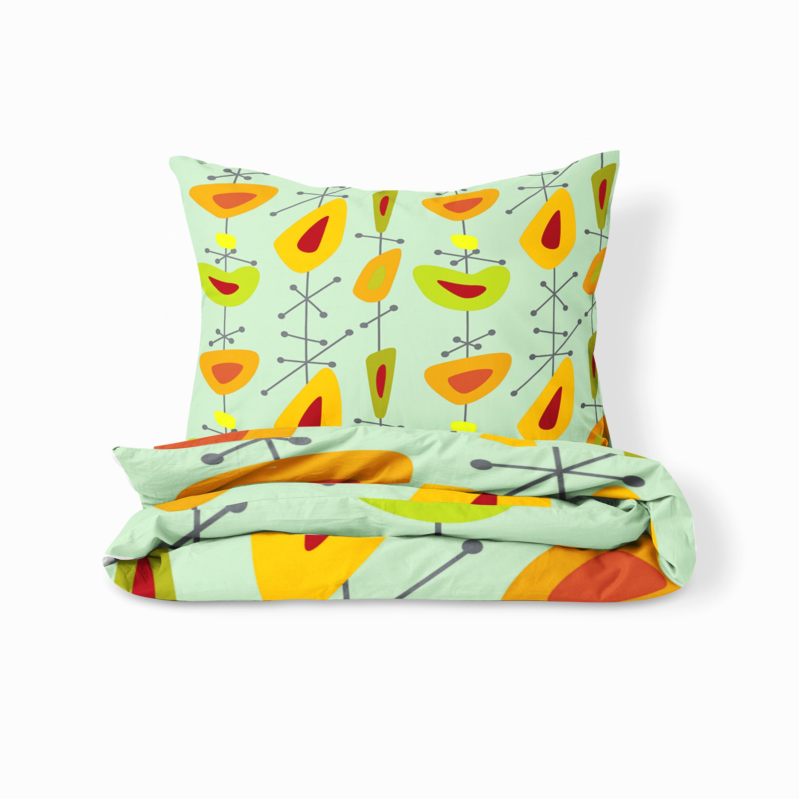 Modern Mid Century Bedding Options Comforter Duvet Cover - Etsy