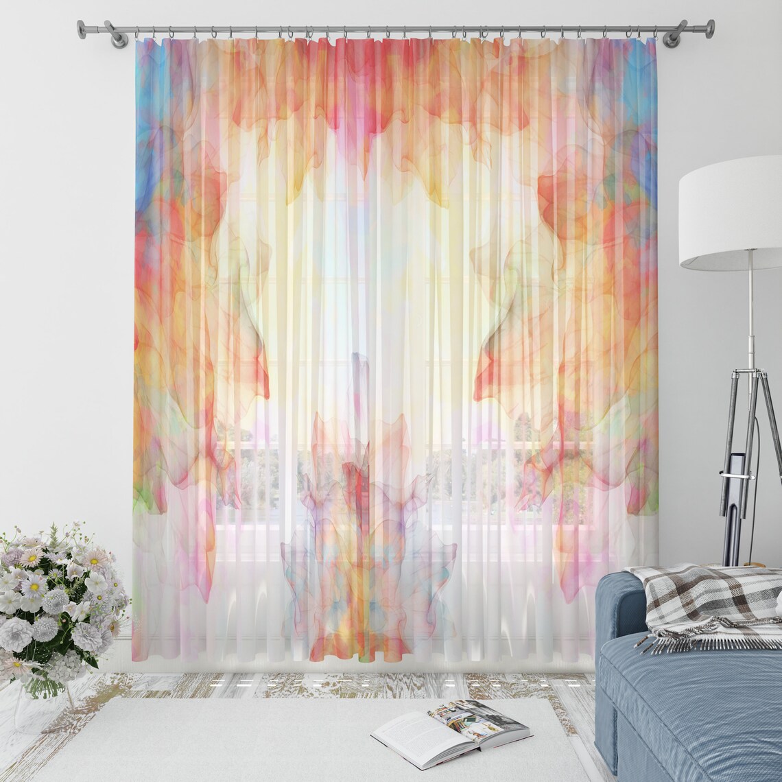 Summer Breeze Boho Window Curtains | Etsy