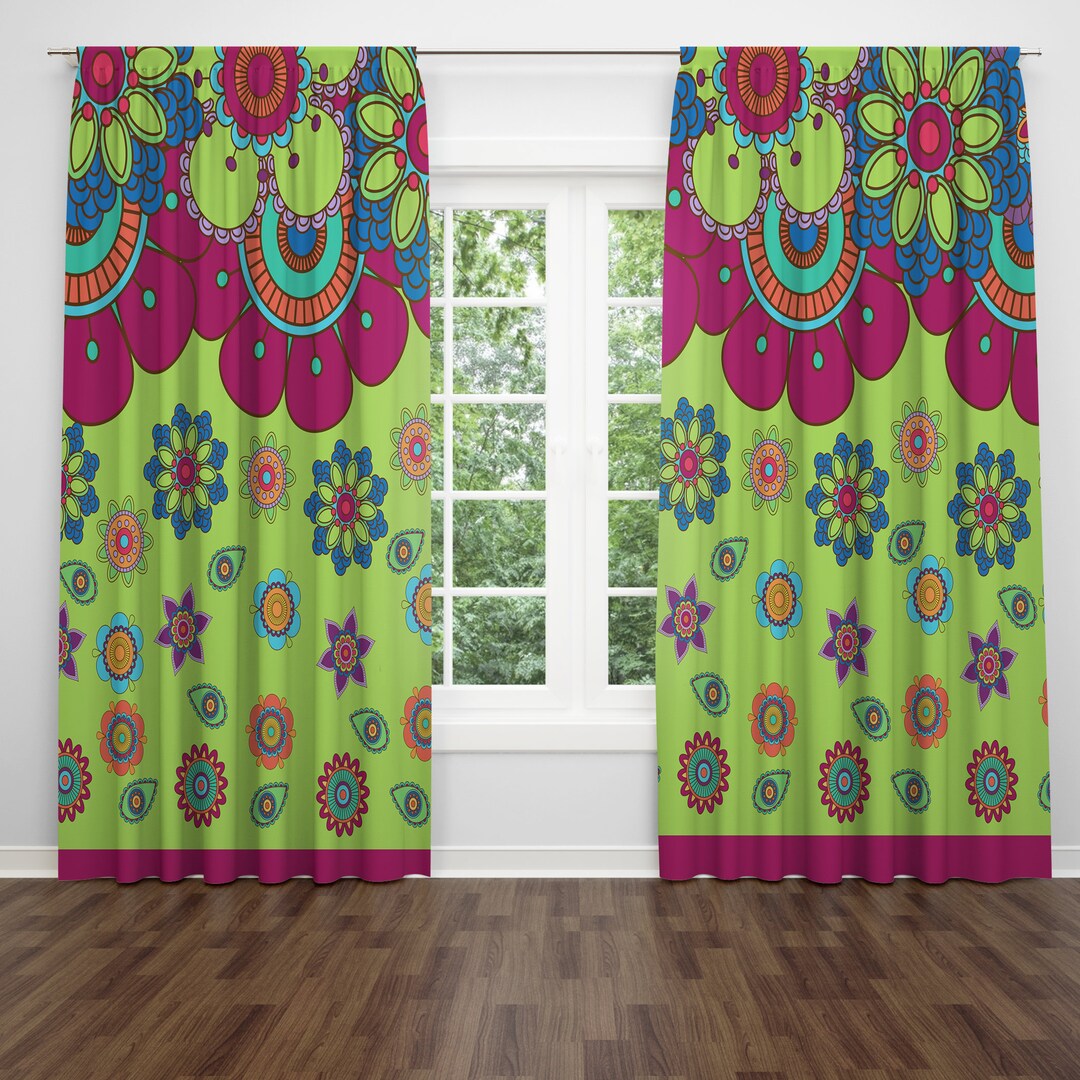 Blooms Floral Window Treatments, Custom Window Curtains, Window Valance ...