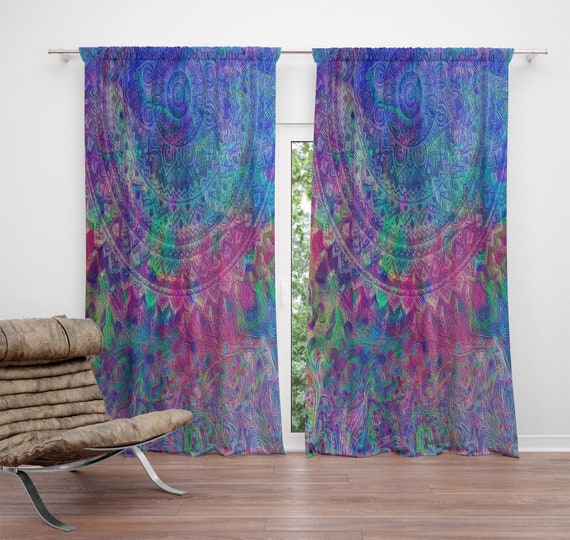 Boho Window Curtains - Etsy