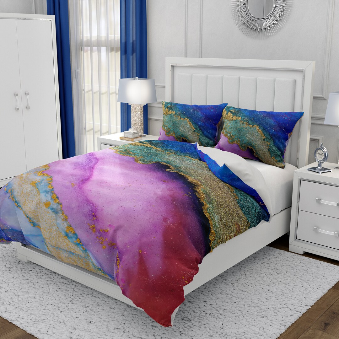 Watercolor Abstract Bedding - Etsy