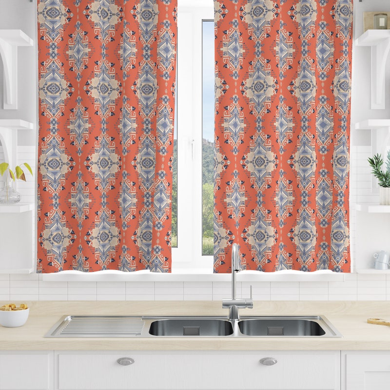 Coral Curtains - Etsy