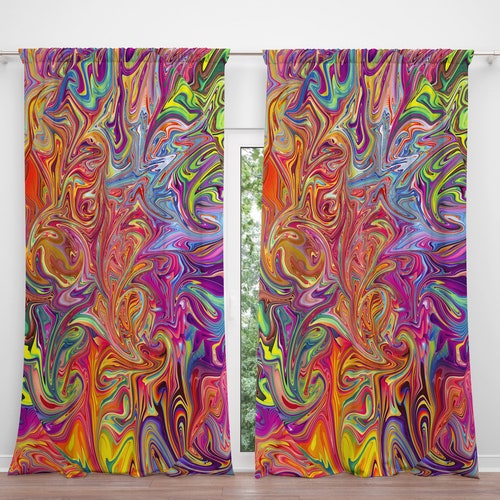 Indigio Falling Stars Window Curtains | Etsy