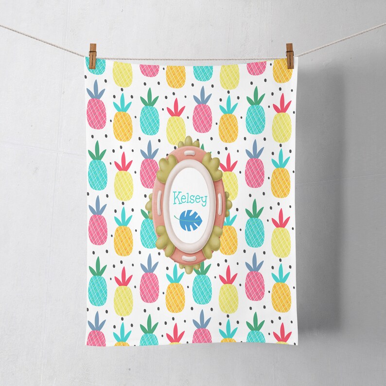 Personalized Shower Curtain Pineapple Bathroom Decor | Etsy