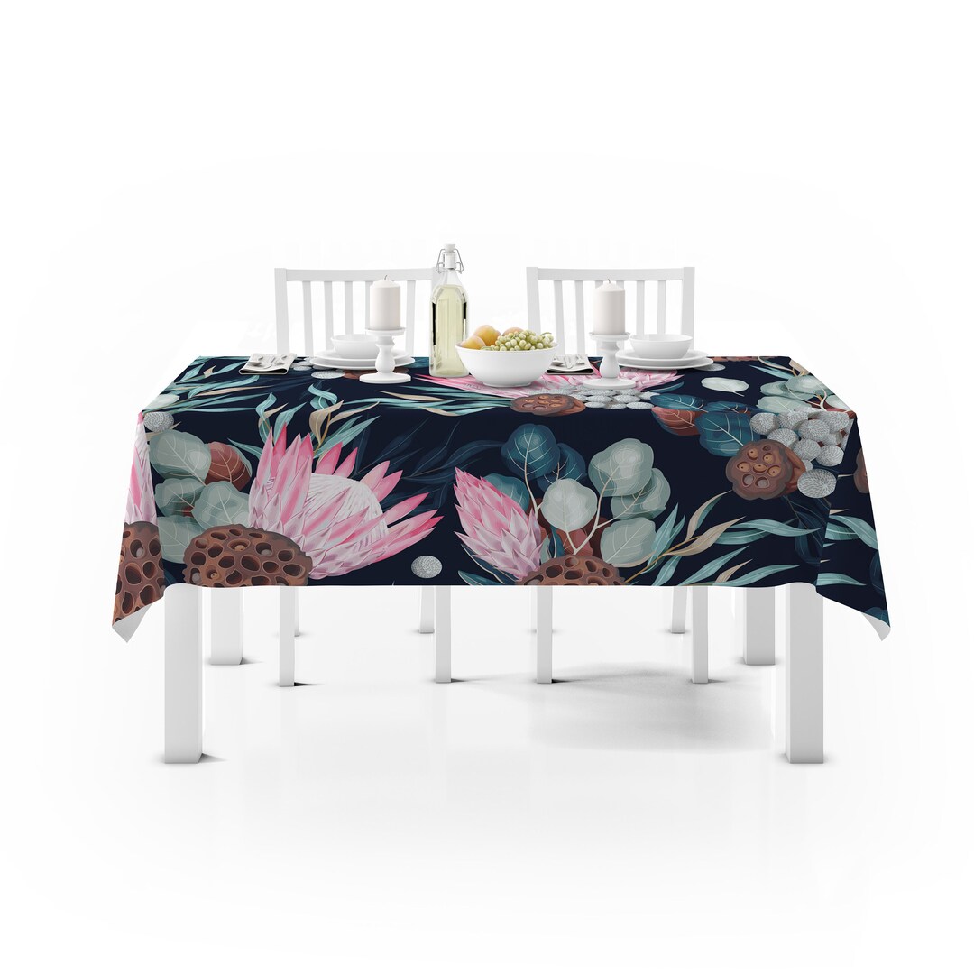 Retro Tropical Design Floral Table Cloth 70x90 - Etsy