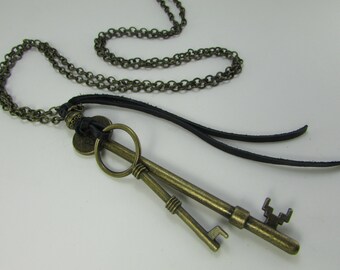 Long key necklace | Etsy