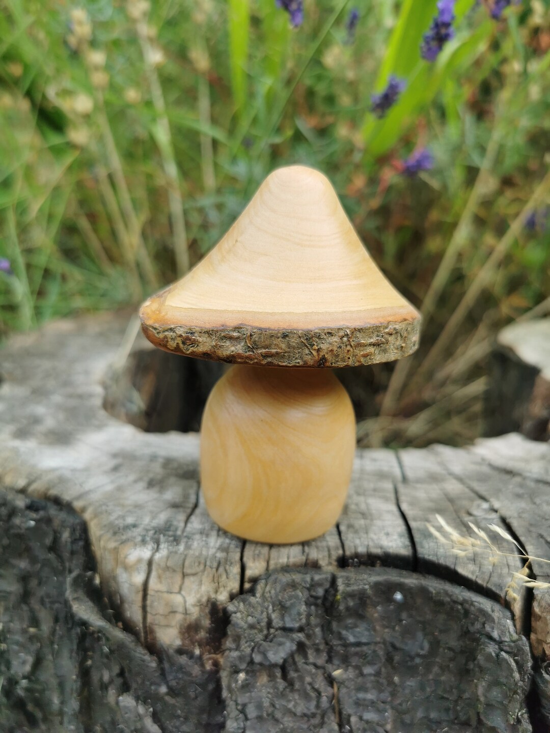 Handcrafted Wooden Toadstool Turned in Reclaimed Damson - Etsy UK