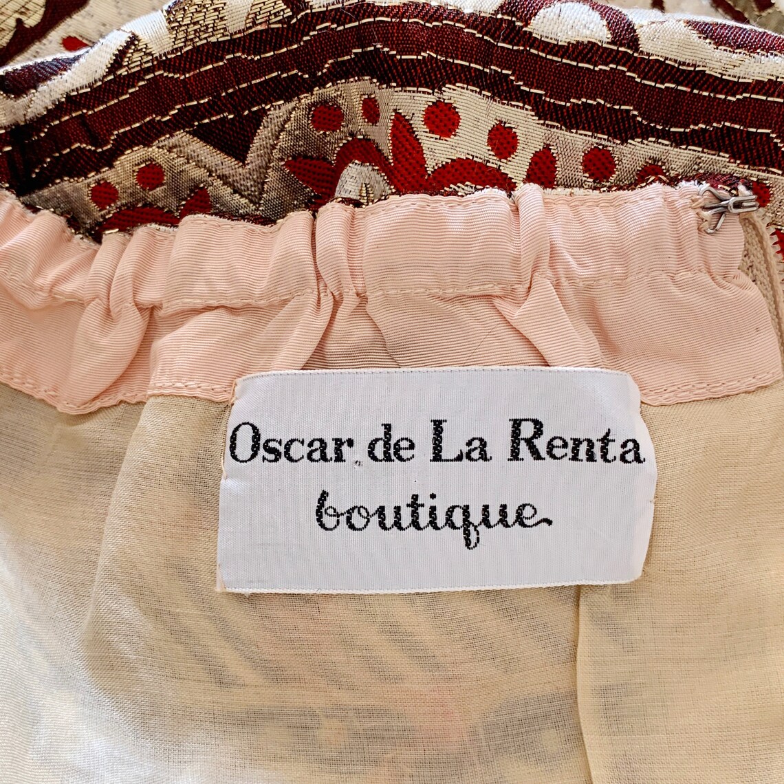 Vintage 1970s Oscar De La Renta Gown Brocade Gold Metallic Evening Gown ...