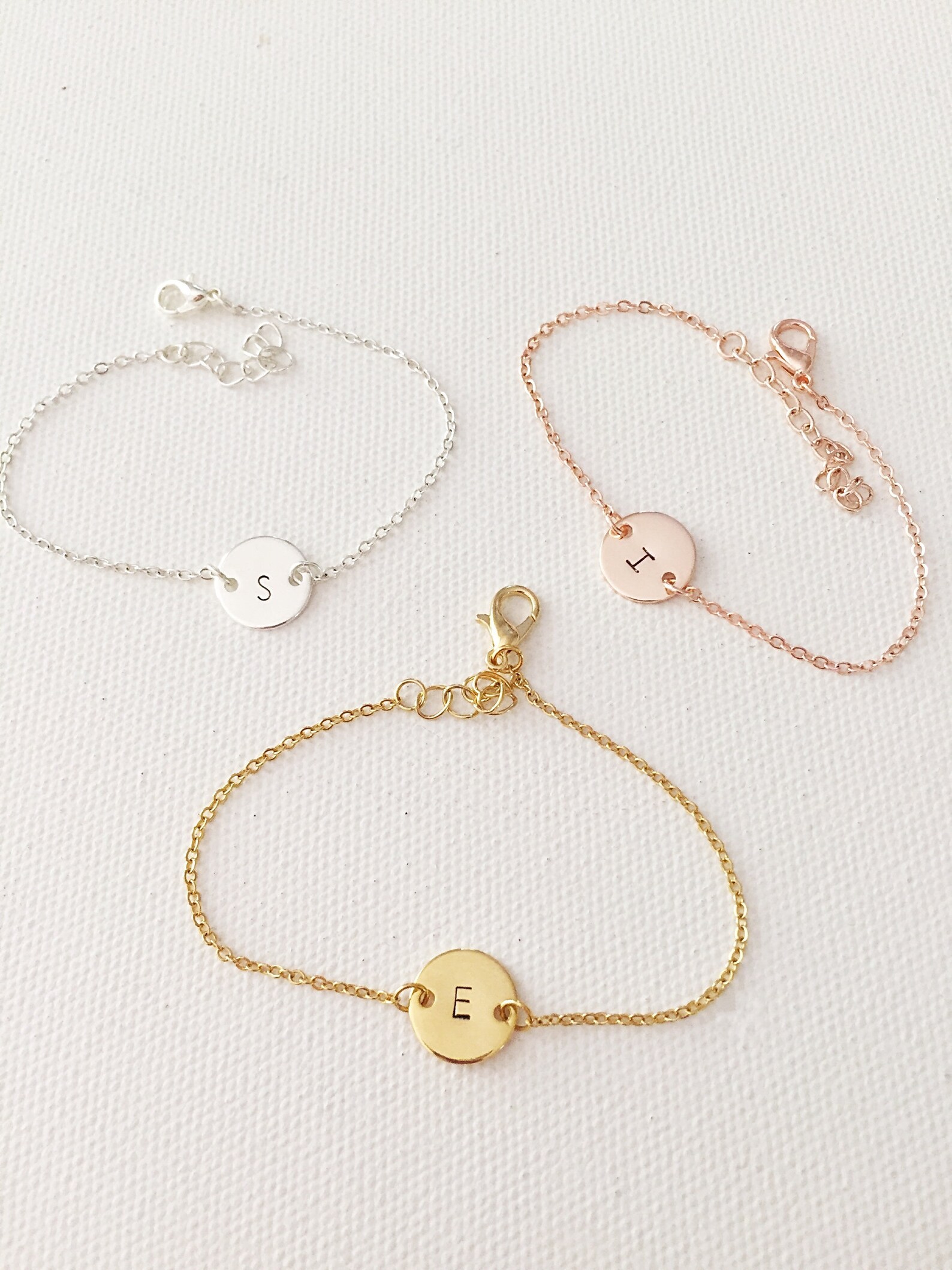 Initial bracelet personalised bracelet bridesmaid bracelet | Etsy