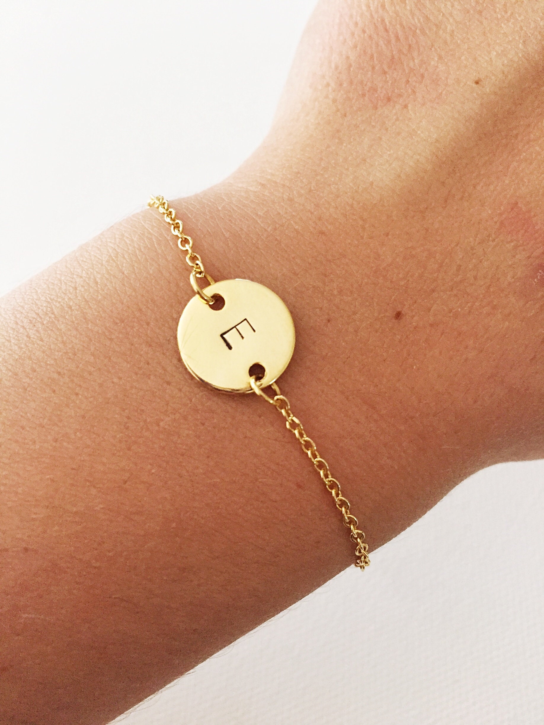 Initial bracelet personalised bracelet bridesmaid bracelet | Etsy