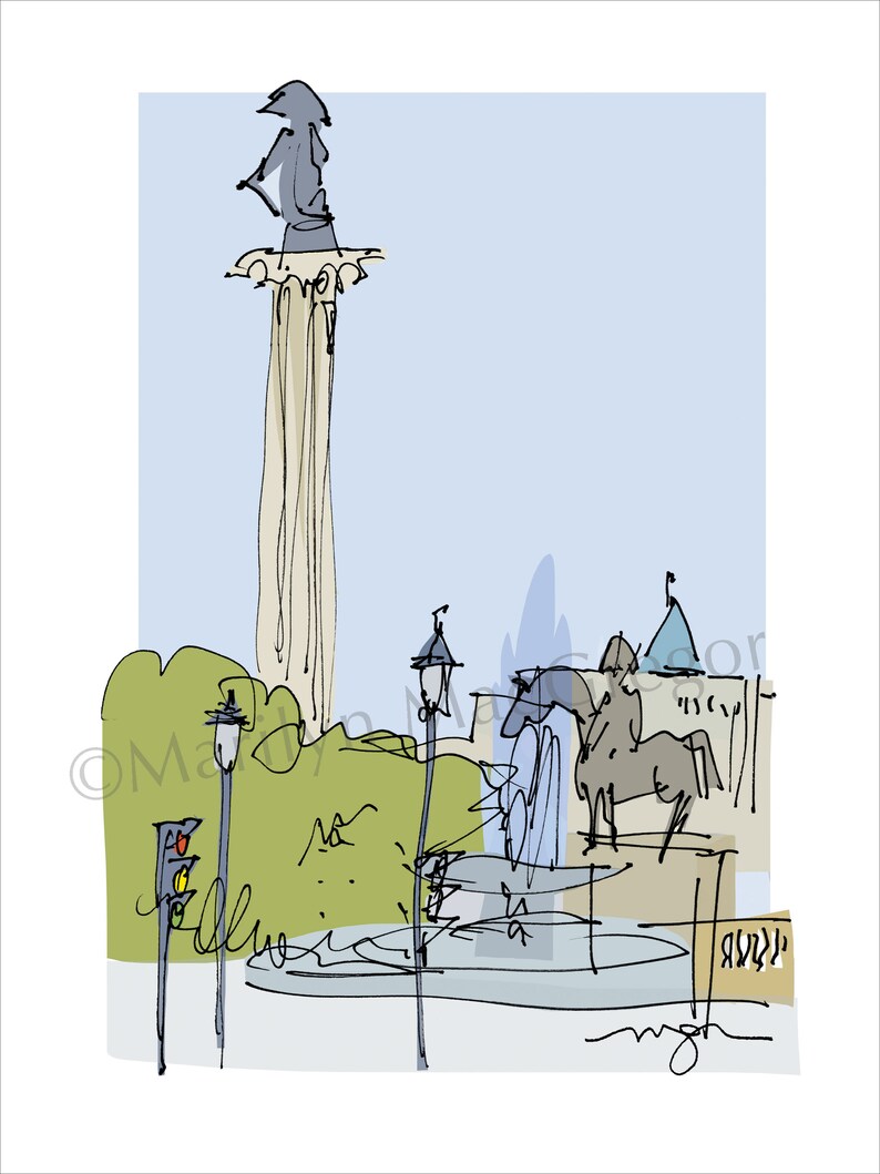 London: Trafalgar Square Fine Art Print in 2 Sizes - Etsy