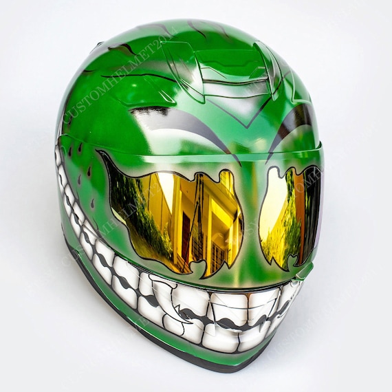 DOT Custom Motorcycle Helmet for Motorbike Superbike Rider Biker Riding Bike Green Smiley CH03 Etsy Australia