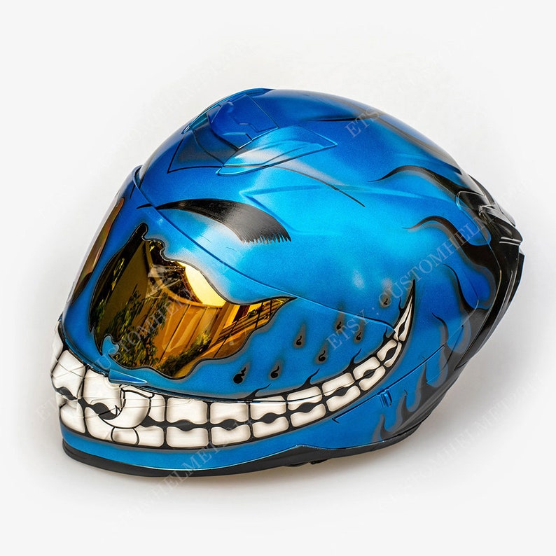 DOT Custom Motorcycle Helmet for Motorbike Superbike Rider Biker Riding ...