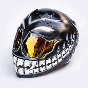 DOT Custom Motorcycle Helmet for Motorbike Superbike Rider Biker Riding ...