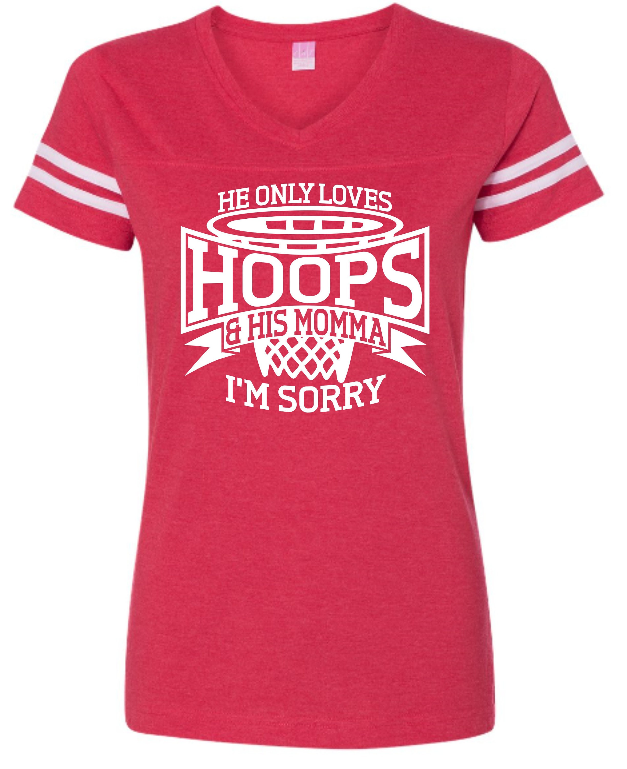He Only Loves Hoops and His Momma Basketball Mom Shirt - Etsy