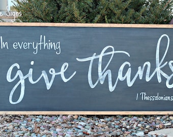 Give Thanks Wooden Sign - Etsy