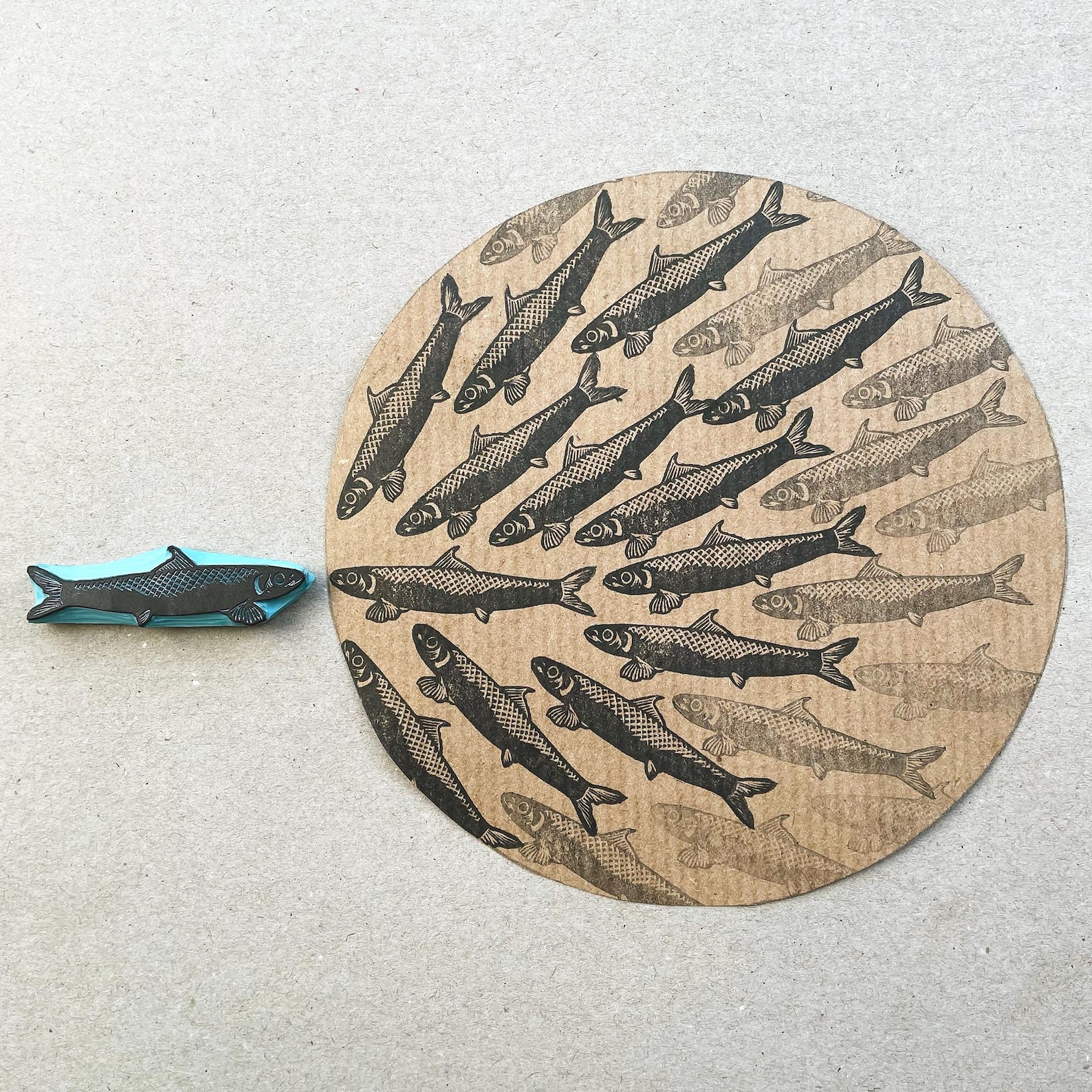 Sardine Rubber Stamps, Sea Theme Stamping - Etsy