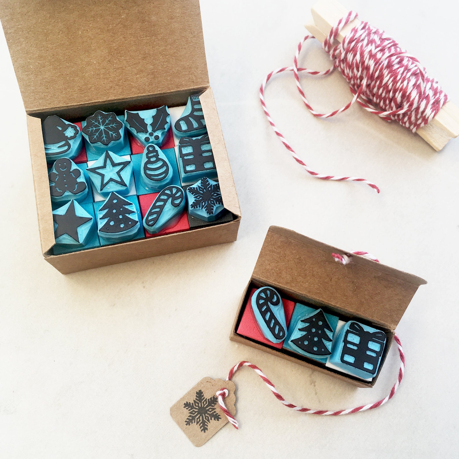 Christmas Rubber Stamps Assortment of Christmas Stamp - Etsy