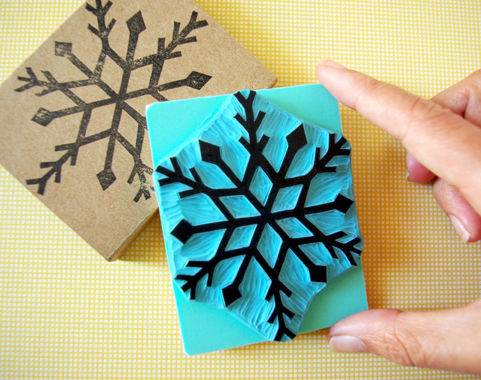 Rubber Stamp of a Snowflake Christmas Stamp for Cards and - Etsy
