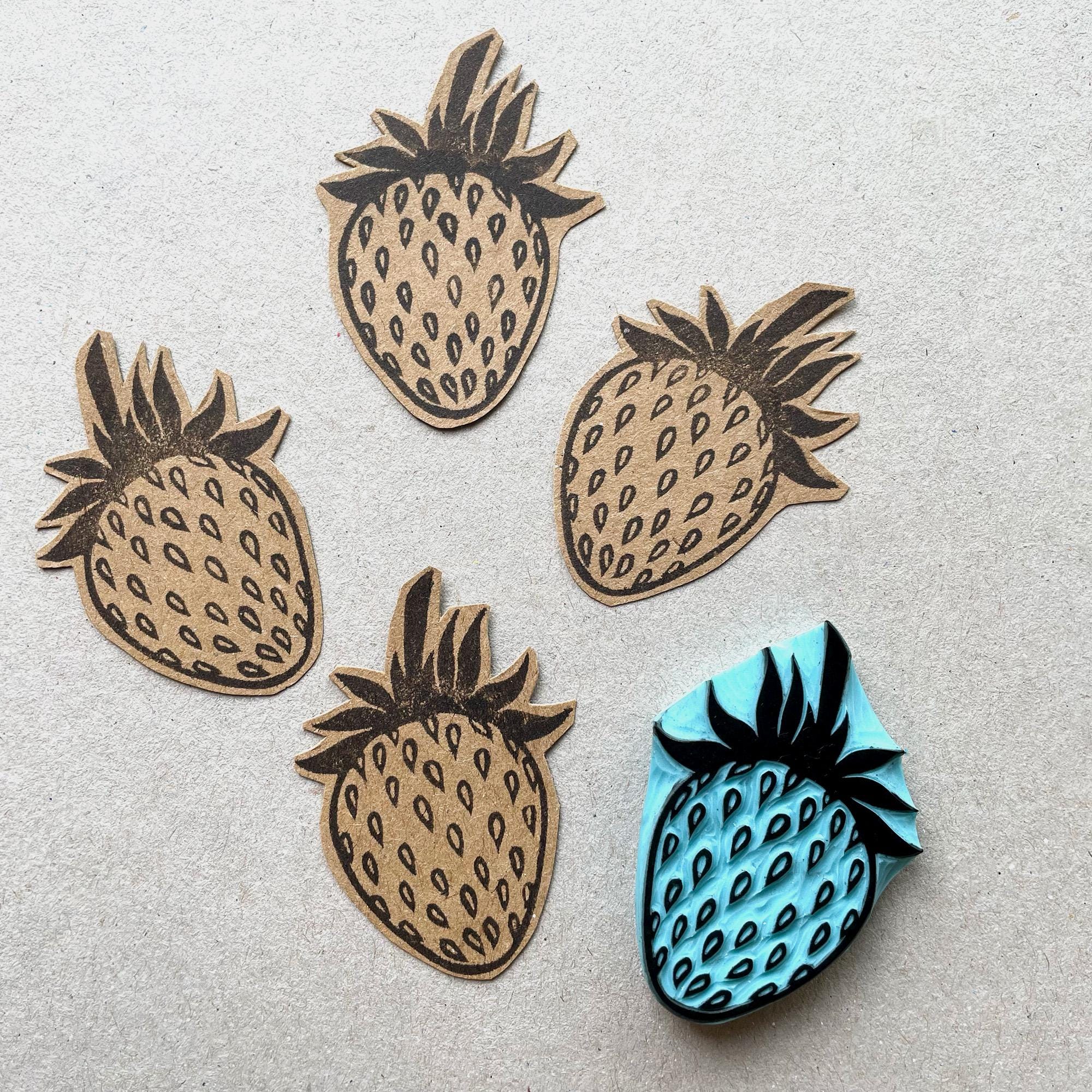 Strawberry Rubber Stamp for Your Summer Stamping - Etsy