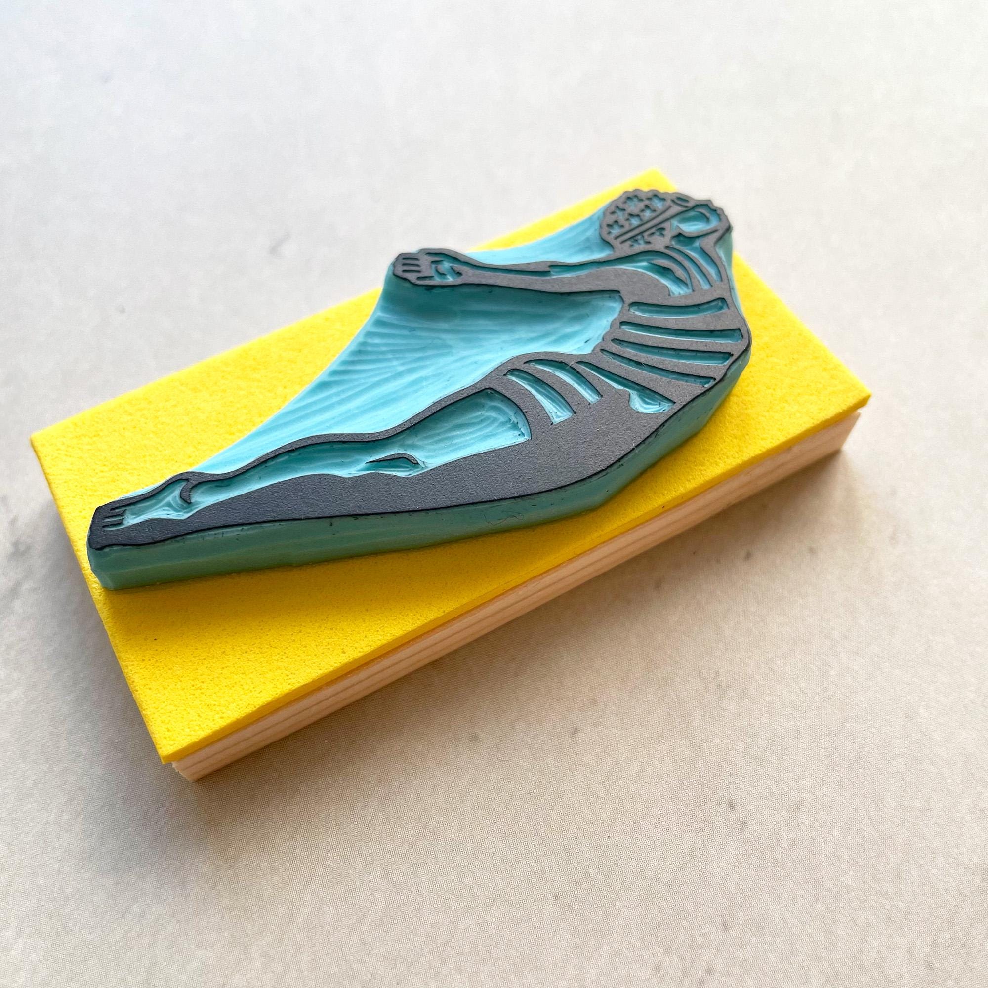 Vintage Woman Swimmer Rubber Stamp - Etsy