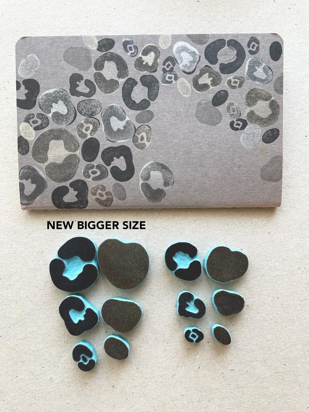 Leopard Print Rubber Stamps, Hand Carved Animal Pattern, Unmounted - Etsy