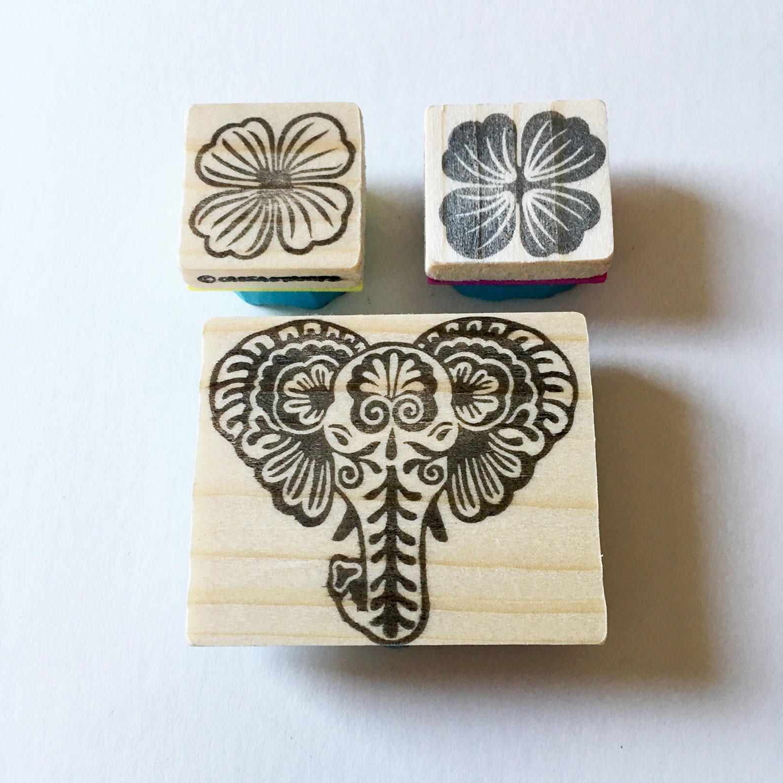 Elephant Rubber Stamp, Hand Carved Stamp, Elephant, Thai, Thai Elephant ...