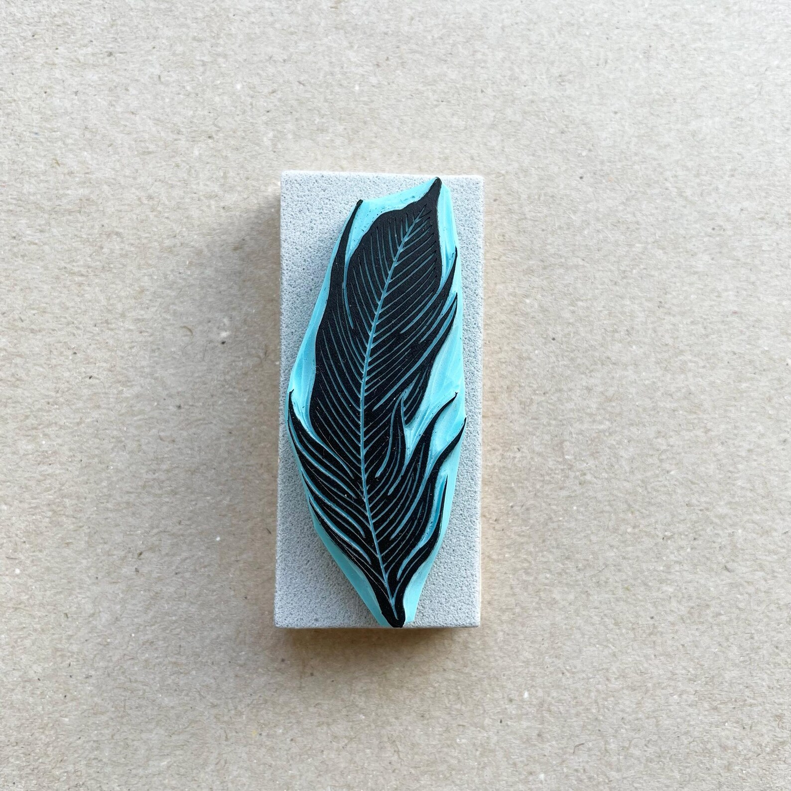 Feather Rubber Stamp Set Boho Craft and Packaging - Etsy