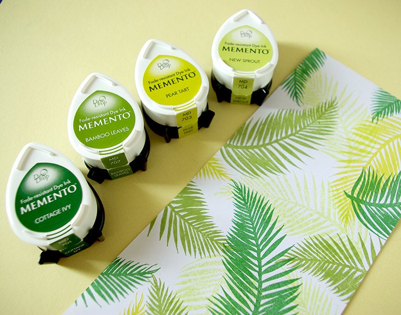 Palm Tree Leaf, Rubber Stamp, Tropical Stamp, Hand Carved, Summer Decor ...