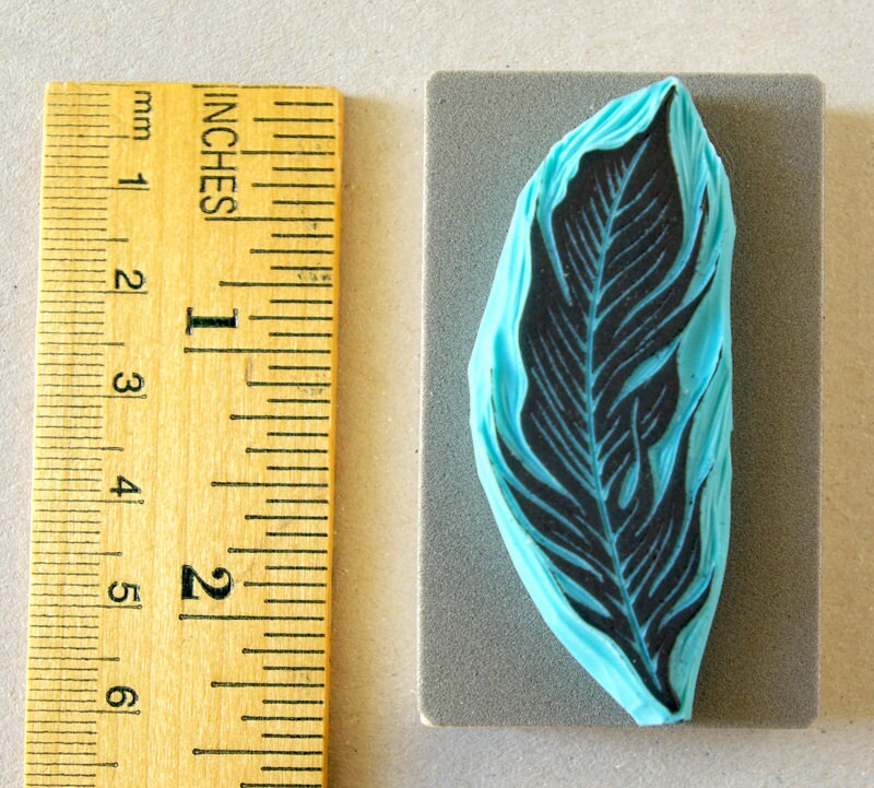 Bird Feather Rubber Stamp Hand Carved Wedding Invitation - Etsy
