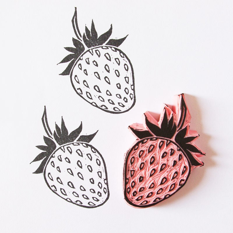 Strawberry Stamp - Etsy