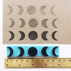 Moon Phases Rubber Stamps, Two Sizes, Hand Carved - Etsy