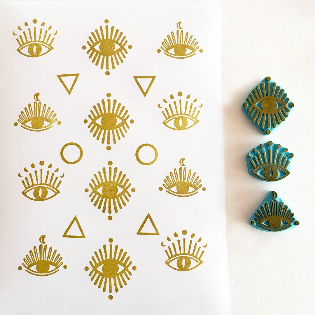 Rubber Stamps of Mystic Eyes, Three Eye Stamp Designs to Chose From - Etsy