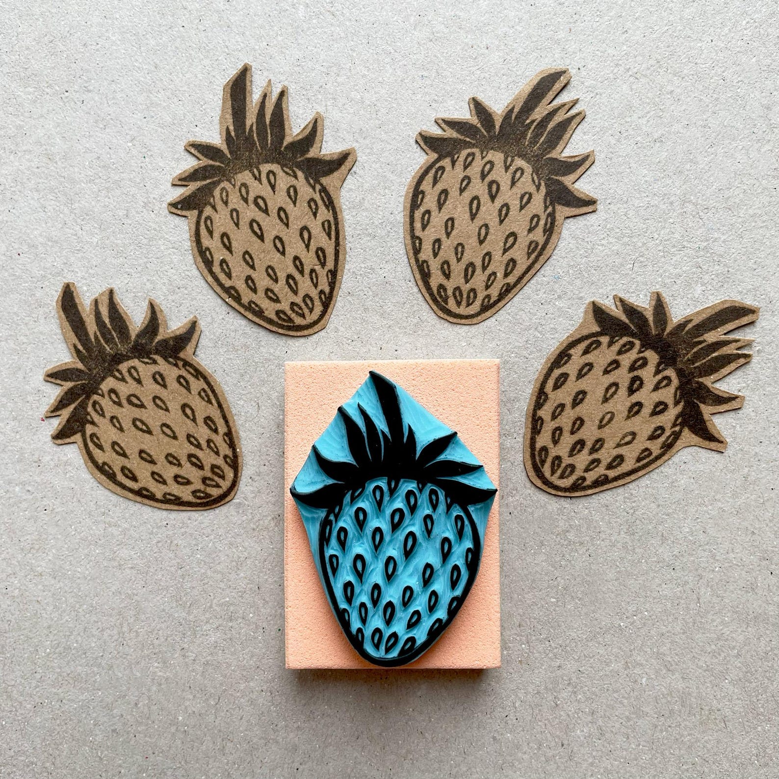 Strawberry Rubber Stamp for Your Summer Stamping - Etsy