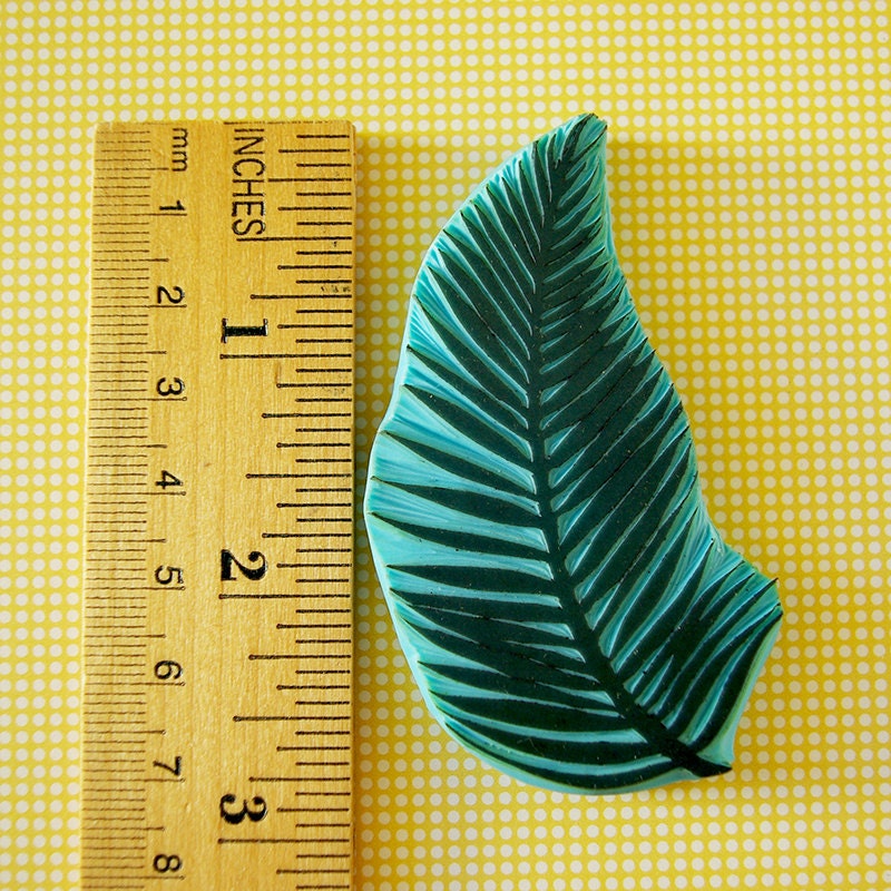 Palm Tree Leaf, Rubber Stamp, Tropical Stamp, Hand Carved, Summer Decor ...