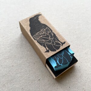 Raven Rubber Stamp, Hand Carved Black Crow Bird Stamp - Etsy