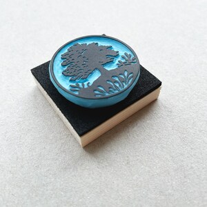 Hand Carved Rubber Stamp of a Tree Medallion for Nature Lovers - Etsy