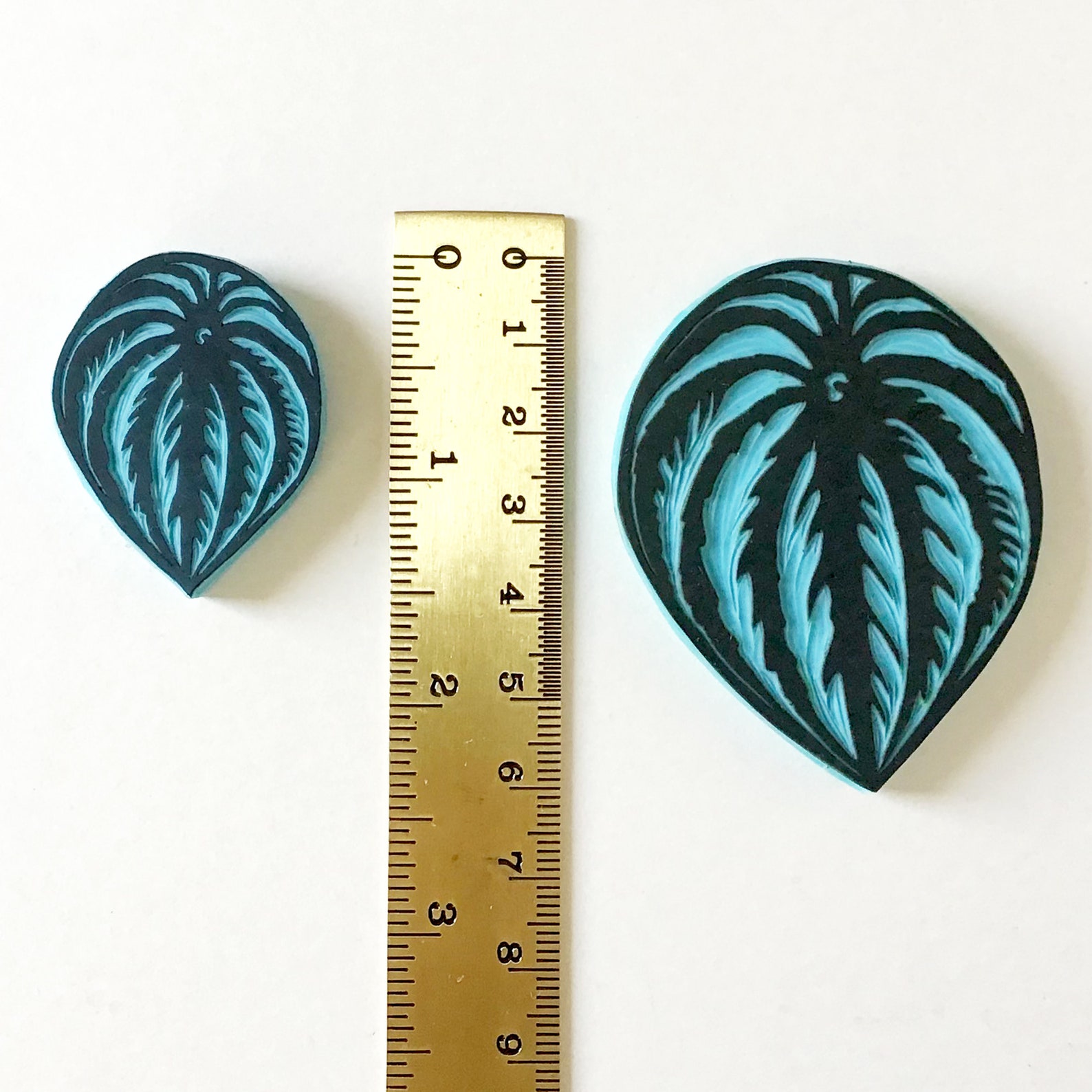 Leaf Rubber Stamps Hand Carved Stamps of Leaves Indoor | Etsy