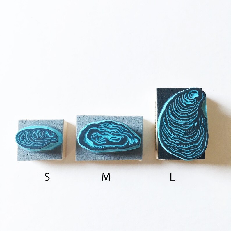 Oyster Rubber Stamps Shell Stamps Shell Creatures Beach - Etsy
